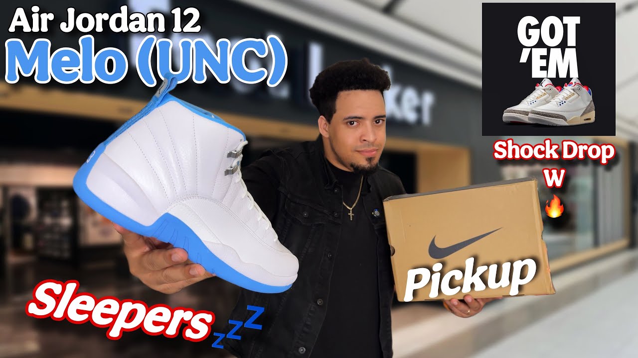 Jordan 12 Melo (UNC) Pickup, Review & On Feet + Jordan 3 Seoul Shock ...
