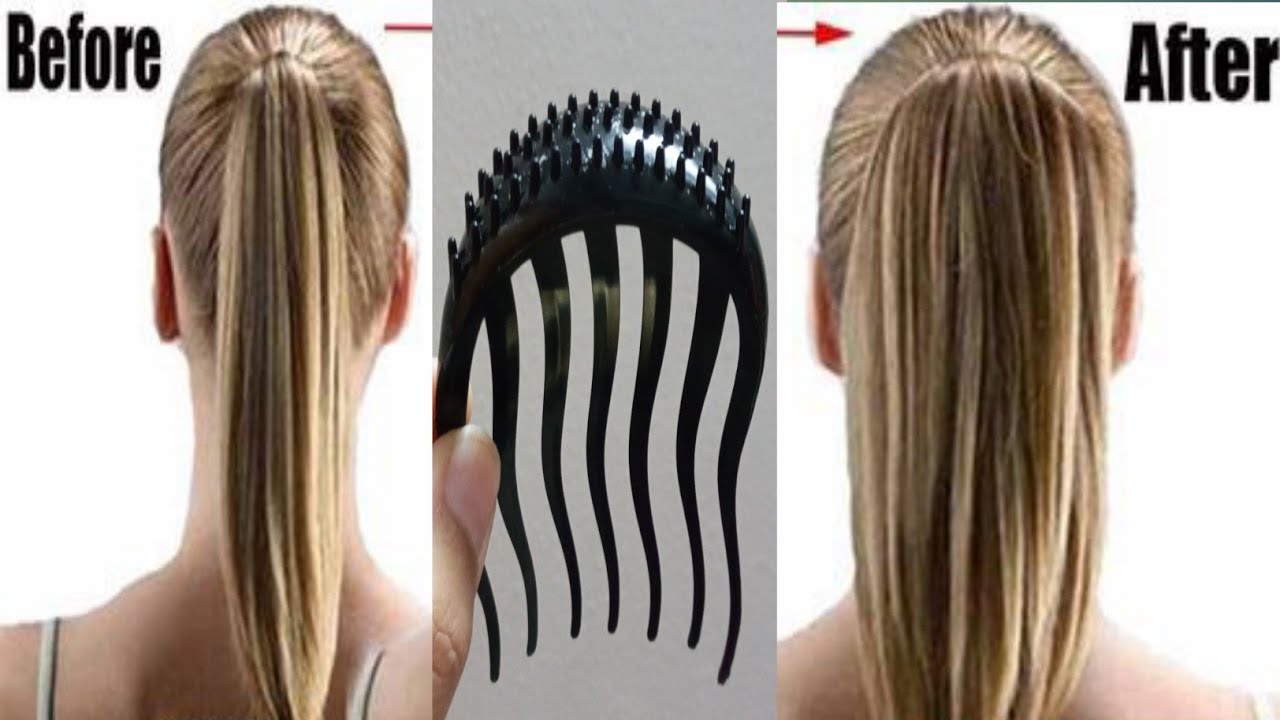 An Amazing Tool for Heavy Volumed, High Ponytail Look || Useful for ...