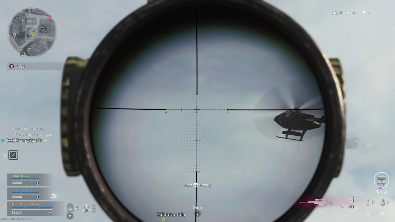 Call Of Duty Warzone Sniper Helicopter Kill - YouTube