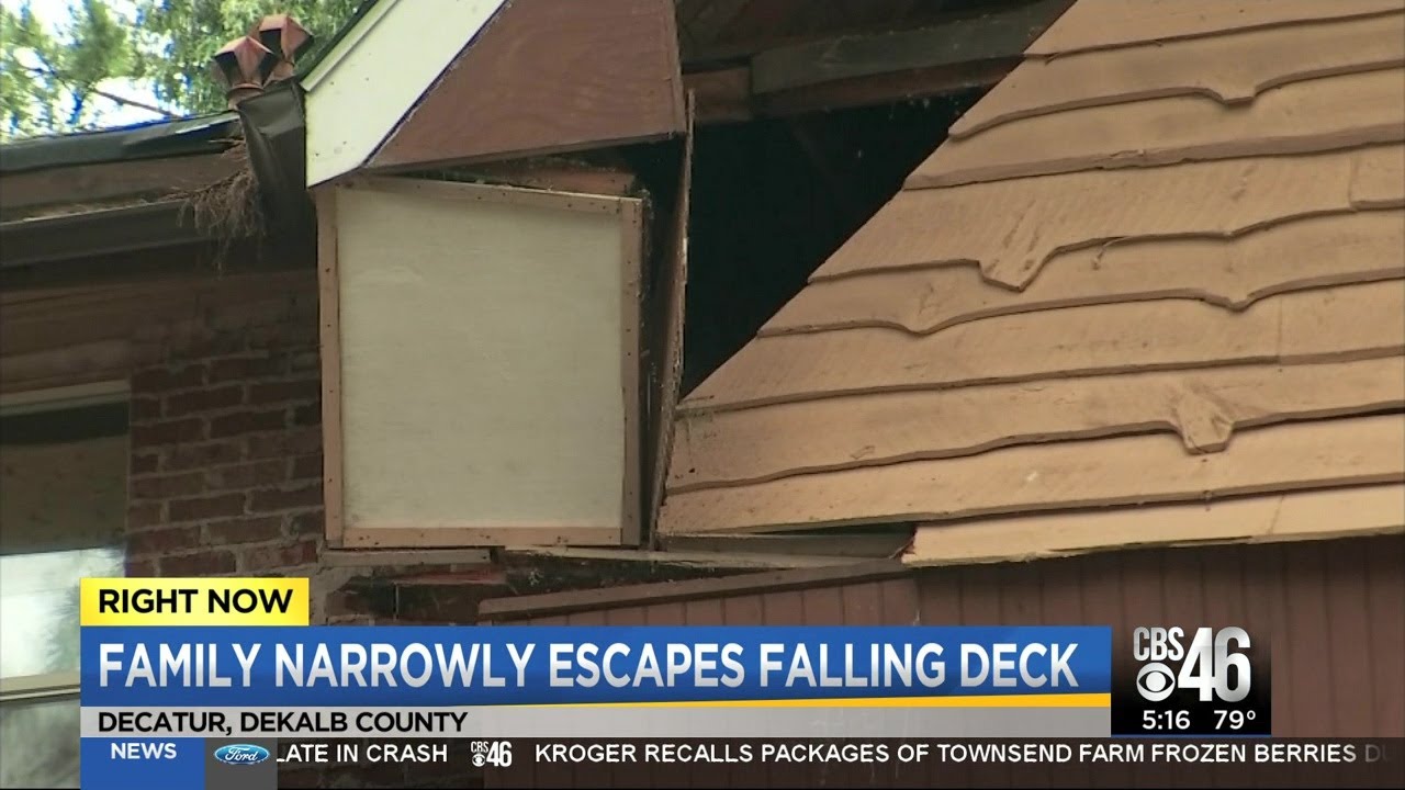 Families dislaced after roof caves in at Decatur complex - YouTube