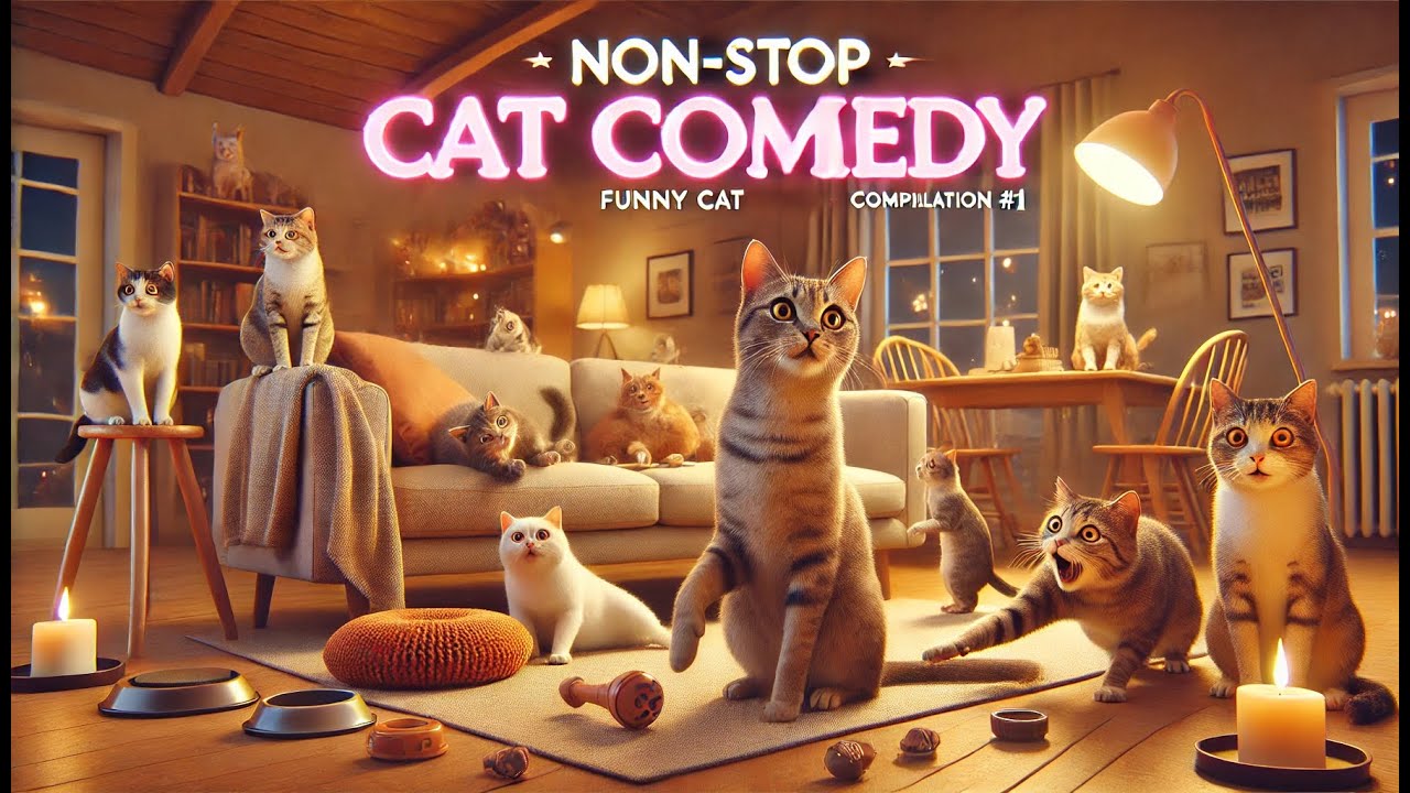Non-Stop Cat Comedy: Funny Cat Compilation #1 - YouTube