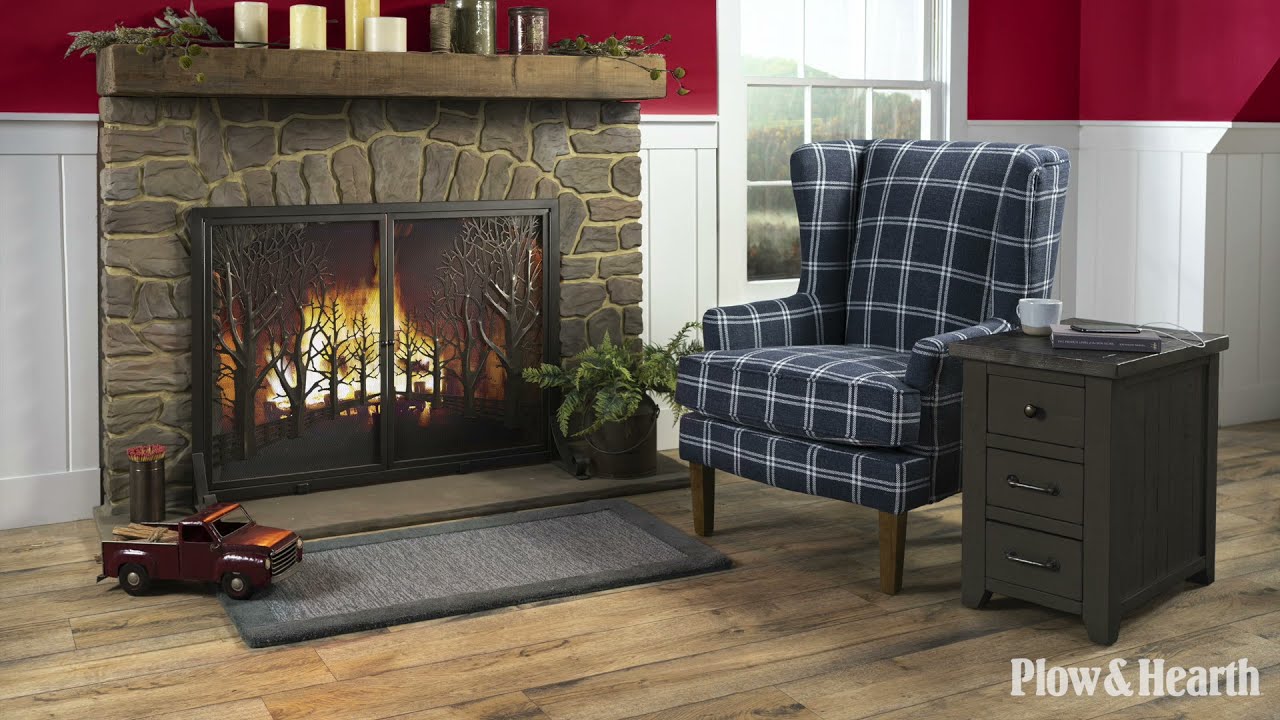 Plaid Wingback Accent Chair - YouTube