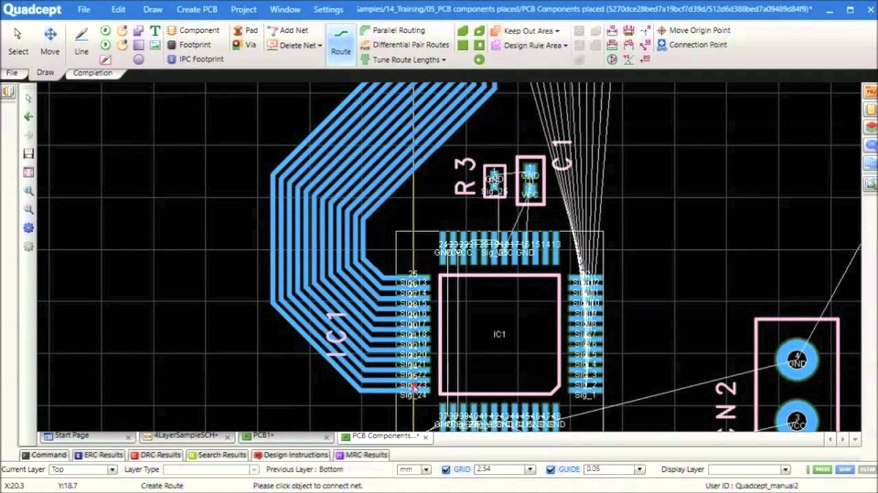 Quadcept【 PCB Designer】 - Routing - YouTube