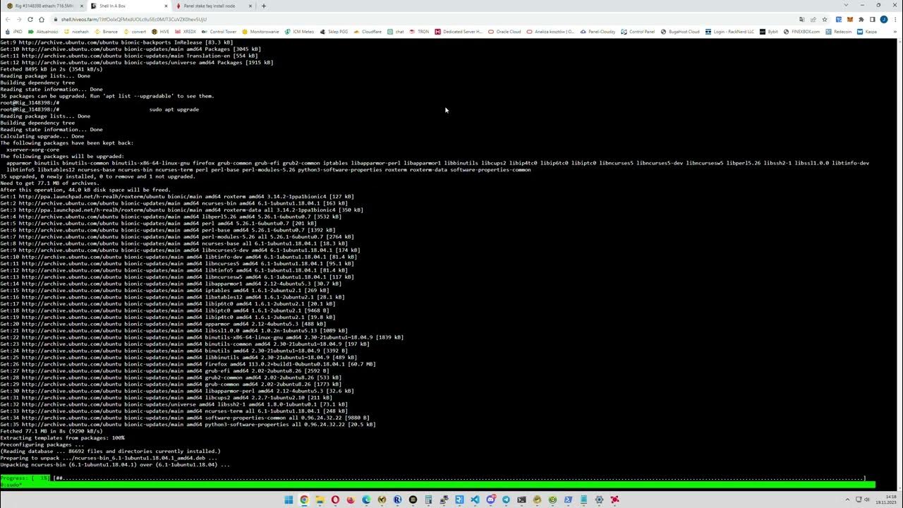 hiveos install node redev2 - YouTube