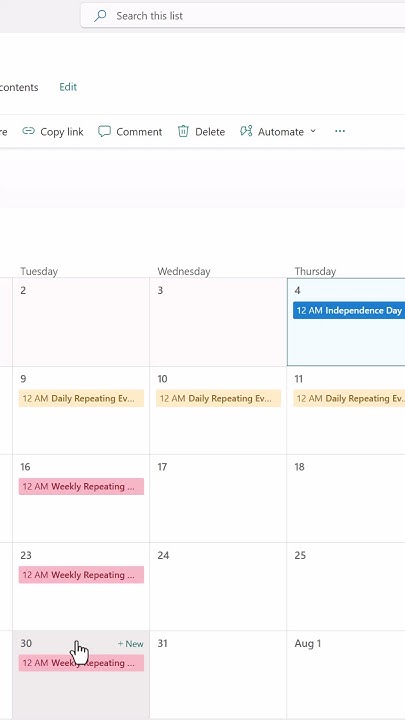 SharePoint List Calendar with Category Colors and Recurring Events - YouTube
