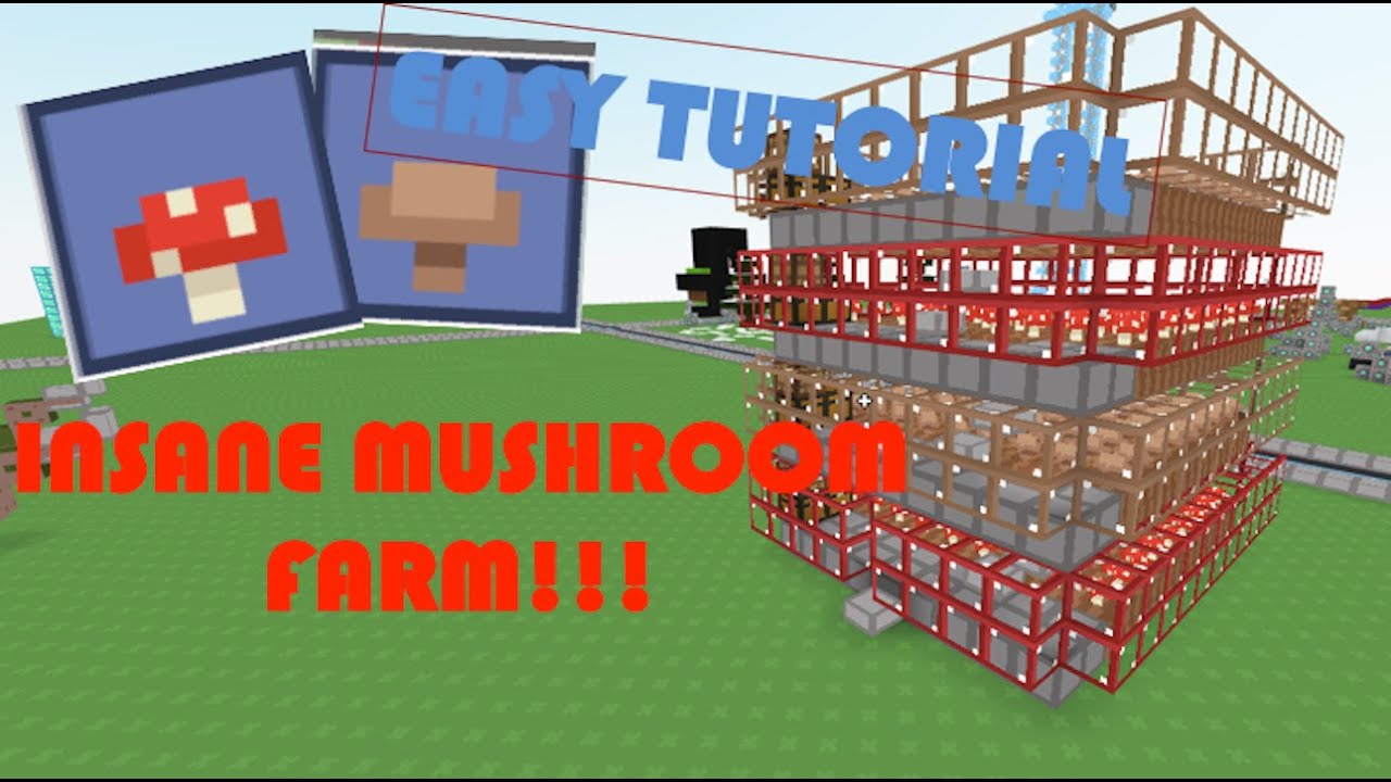 How to build THIS INSANE MUSHROOM FARM in Bloxd.io!!? || BLOXD.IO ...