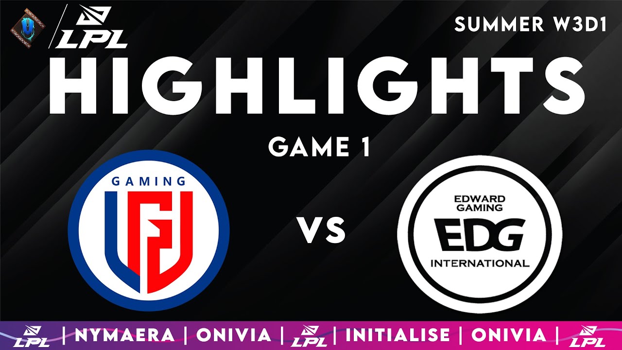 LGD vs EDG Highlights Game 1 — LPL Summer Split 2025 W3D1 — LGD Gaming vs EDward Gaming by ...