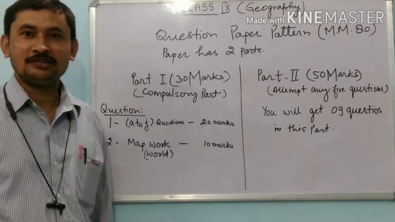 Class IX geo question paper pattern. - YouTube