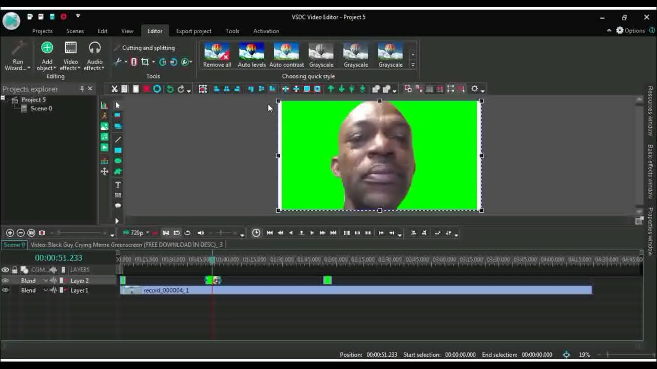 Green Screen Background Remove Tutorial In Vsdc || watch full video ...