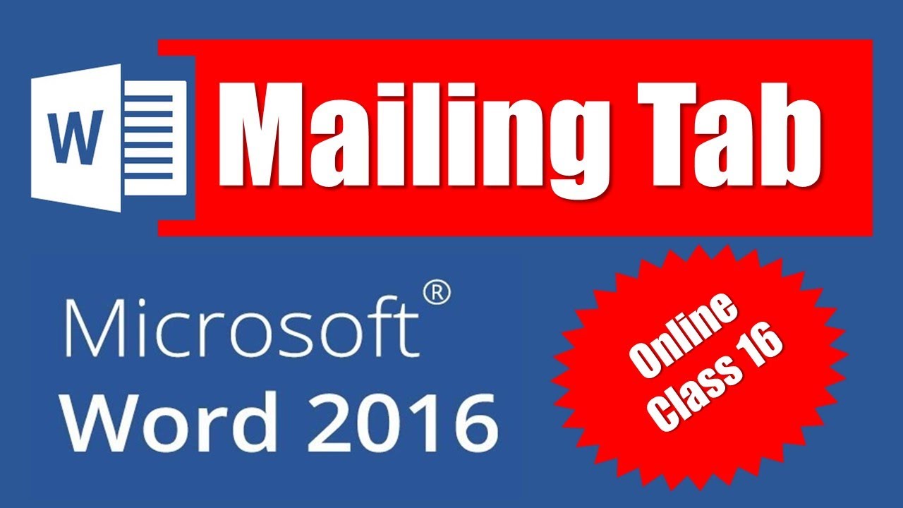Mailing Tab in MS Word // Envelopes, Labels, Mail Merge, insert Fields ...