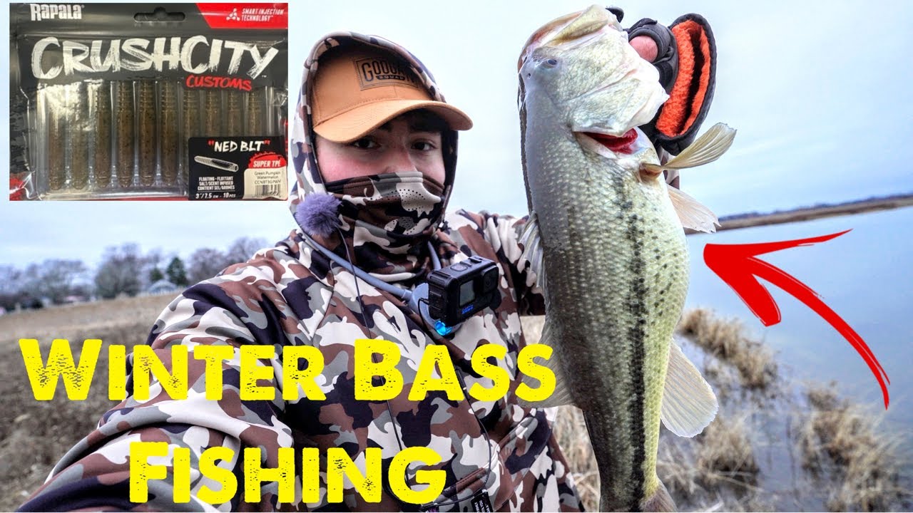 I FORGOT my FISHING STUFF and still CAUGHT a Big Ohio Bass!? (Winter ...