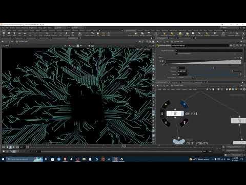 Shortest path node lines in houdini. - YouTube