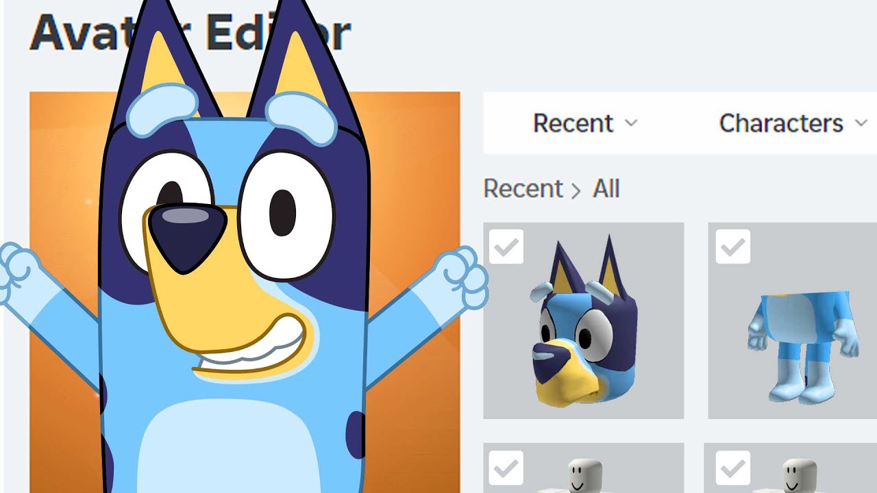 How To Make BLUEY Avatar In ROBLOX (BLUEY Roblox Tutorial) - YouTube