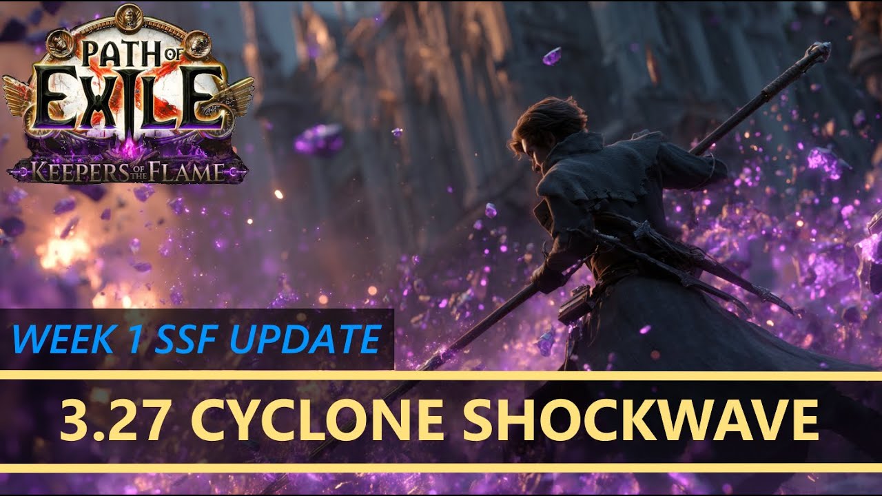 [Path of Exile 3.27] ⚔️ Cyclone Shockwave Slayer ⚔️ Week 1 Updated POB ...