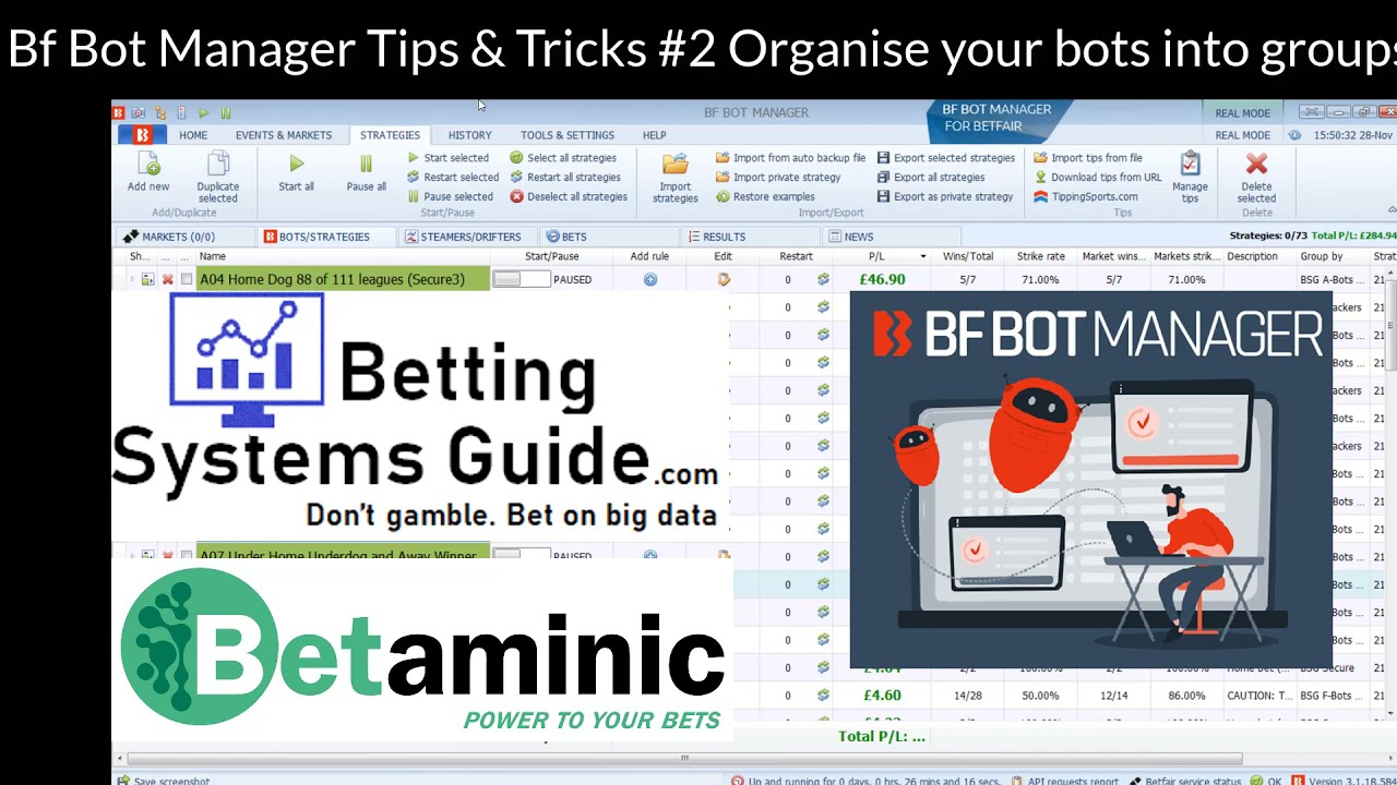 Bf Bot Manager Tips & Tricks No.2 Organise your bots into groups. - YouTube