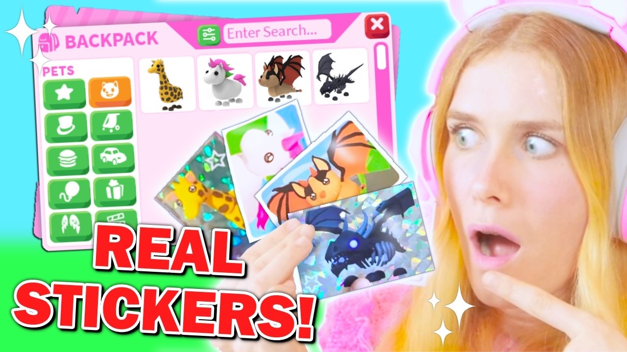 REAL LIFE STICKER Packs Decide What I START OVER With In Adopt Me ...
