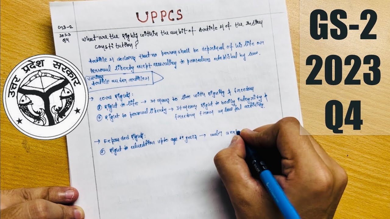 UPPCS ANSWER WRITING | GS2 2023 Q4 - YouTube