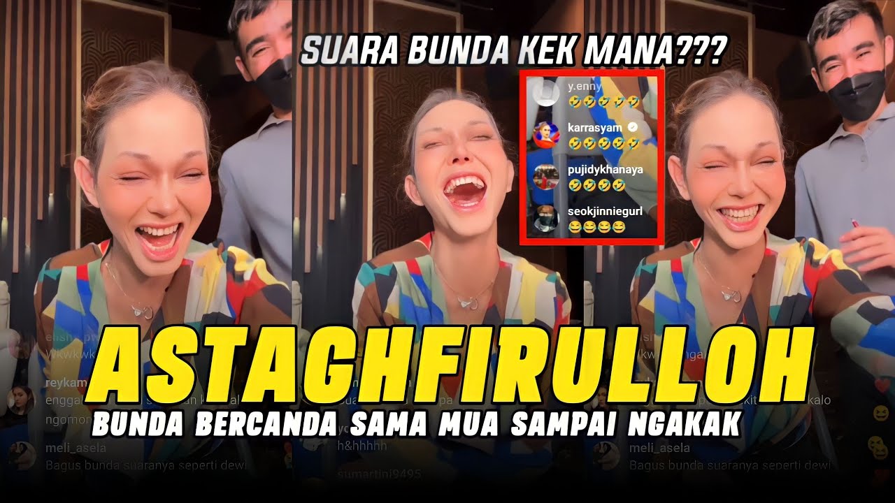 Sakit perut bunda bercanda sama make up artis - YouTube