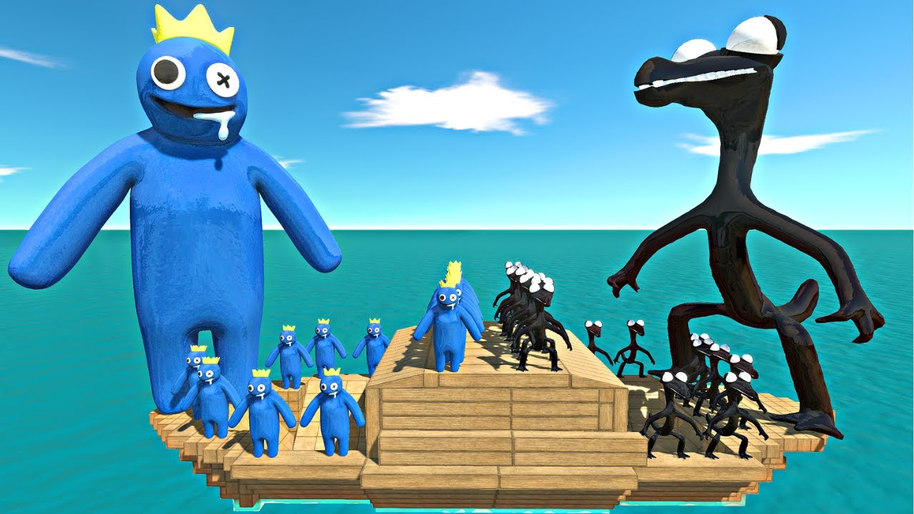 Rainbow Friends War on Ship | Rainbow Friends Blue vs Dark Rainbow ...