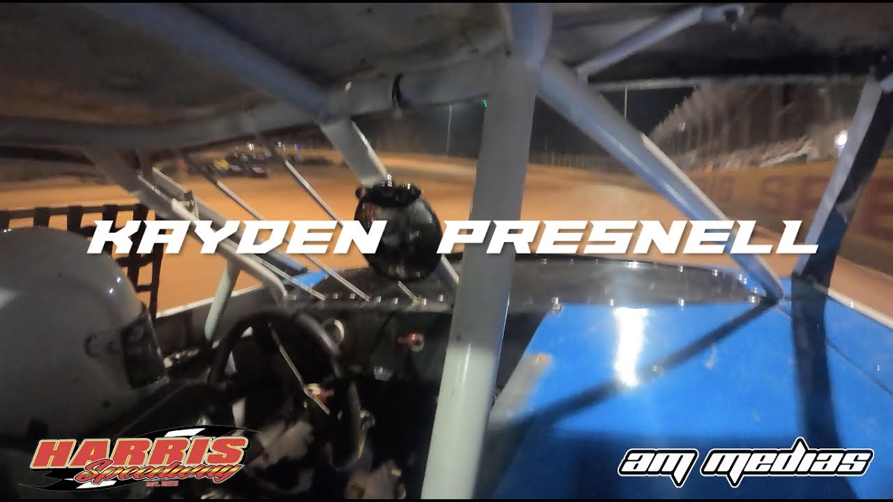Kayden Presnell - WINNER @ Harris Speedway (In-Car Camera) - YouTube