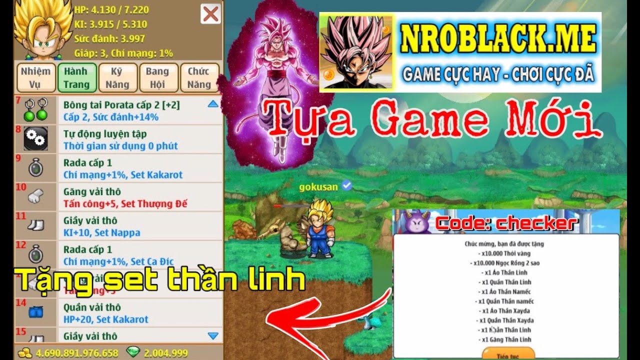 NRO BLACK - Trải nghiệm game mới tặng full set thần linh VIP - YouTube