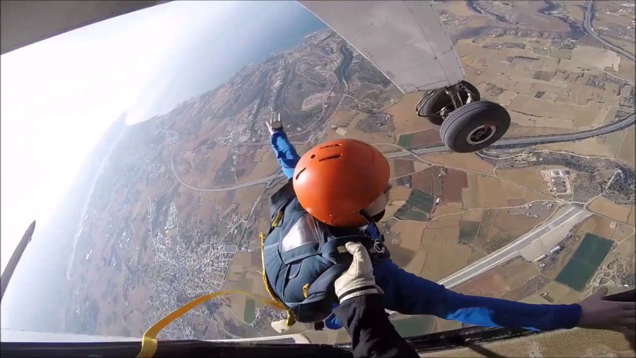 Static Line Parachute Training - Cyprus - YouTube
