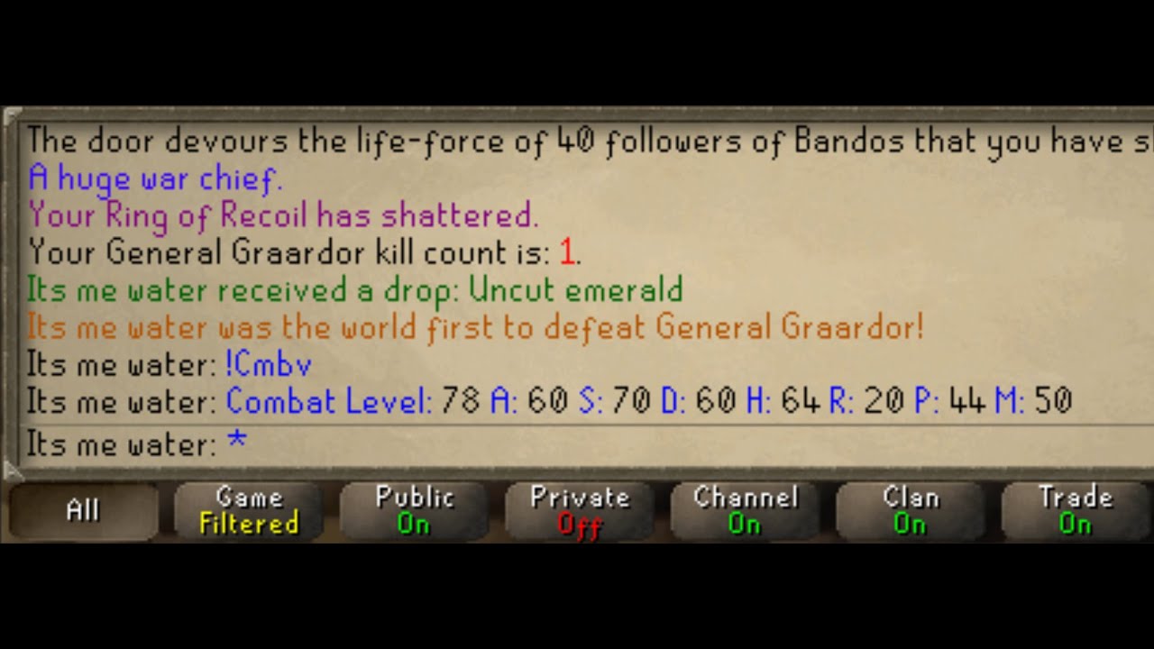 World first (solo) Bandos kill (Fresh Start World) - YouTube