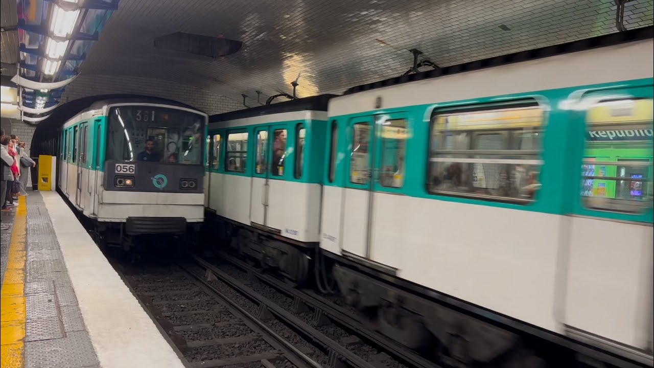 MF67 trains at Republique, 28/10/2024. - YouTube