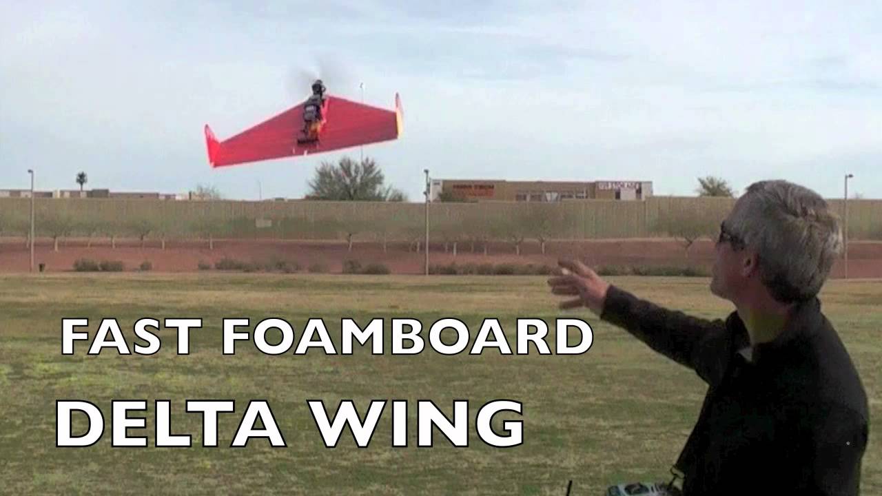 FAST FOAMBOARD DELTA WING - Flying - YouTube