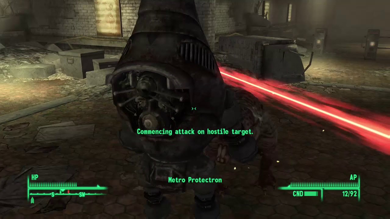 Fallout 3: Battle - Protectron vs Mole Rat - YouTube