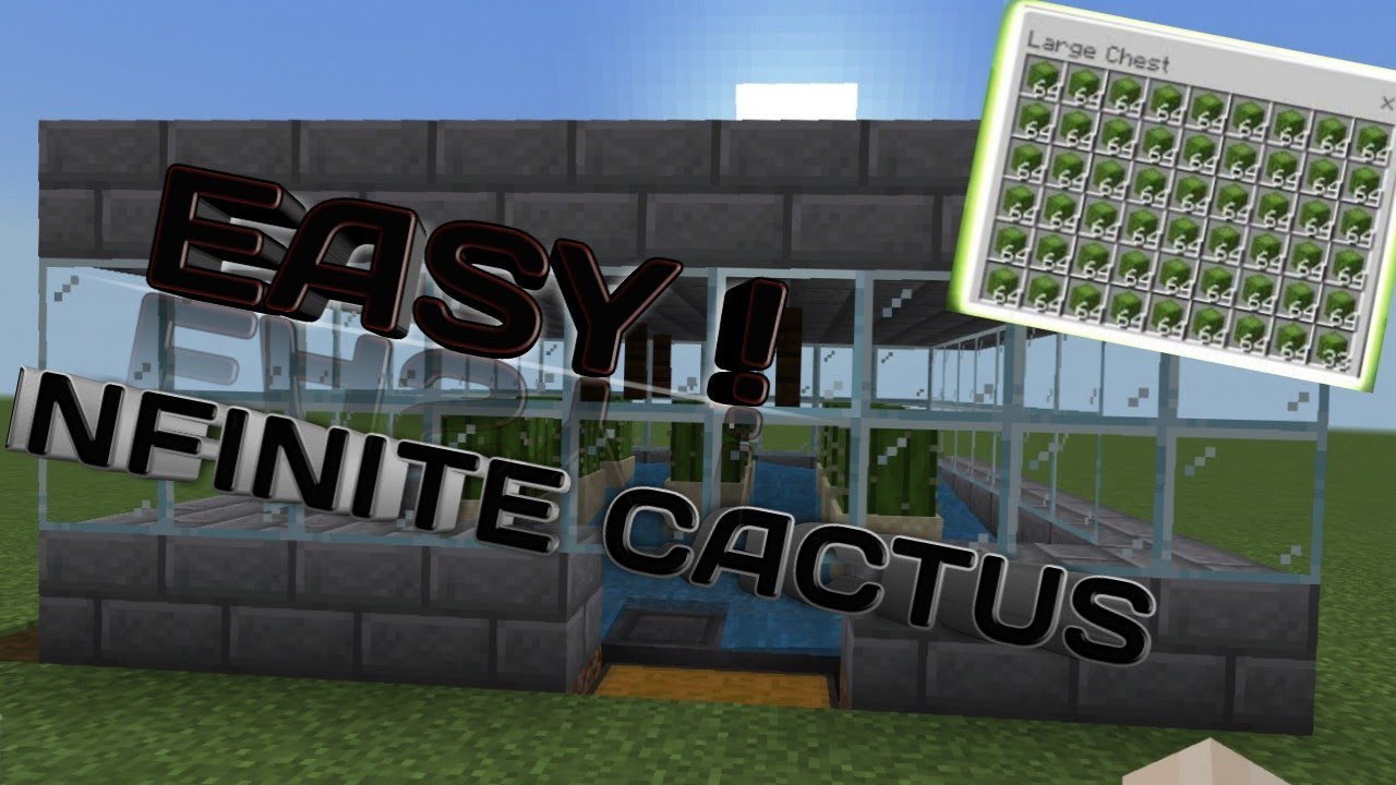 How to Make a Automatic cactus Farm in Minecraft ! Simple cactus farm ...