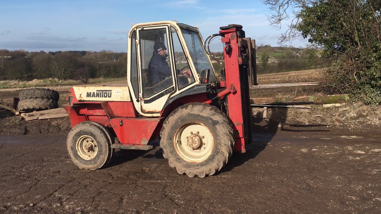 MANITOU 2WD ROUGH TERRAIN FORKLIFT - YouTube