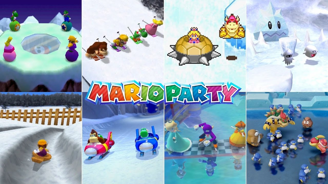 Evolution Of Ice & Snow Minigames In Mario Party Games [1998-2018 ...