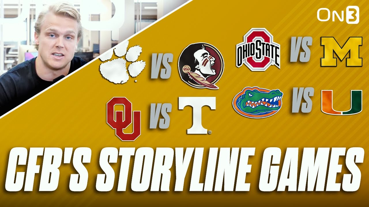College Football 2024 Storyline Games | Miami vs Florida | FSU vs ...