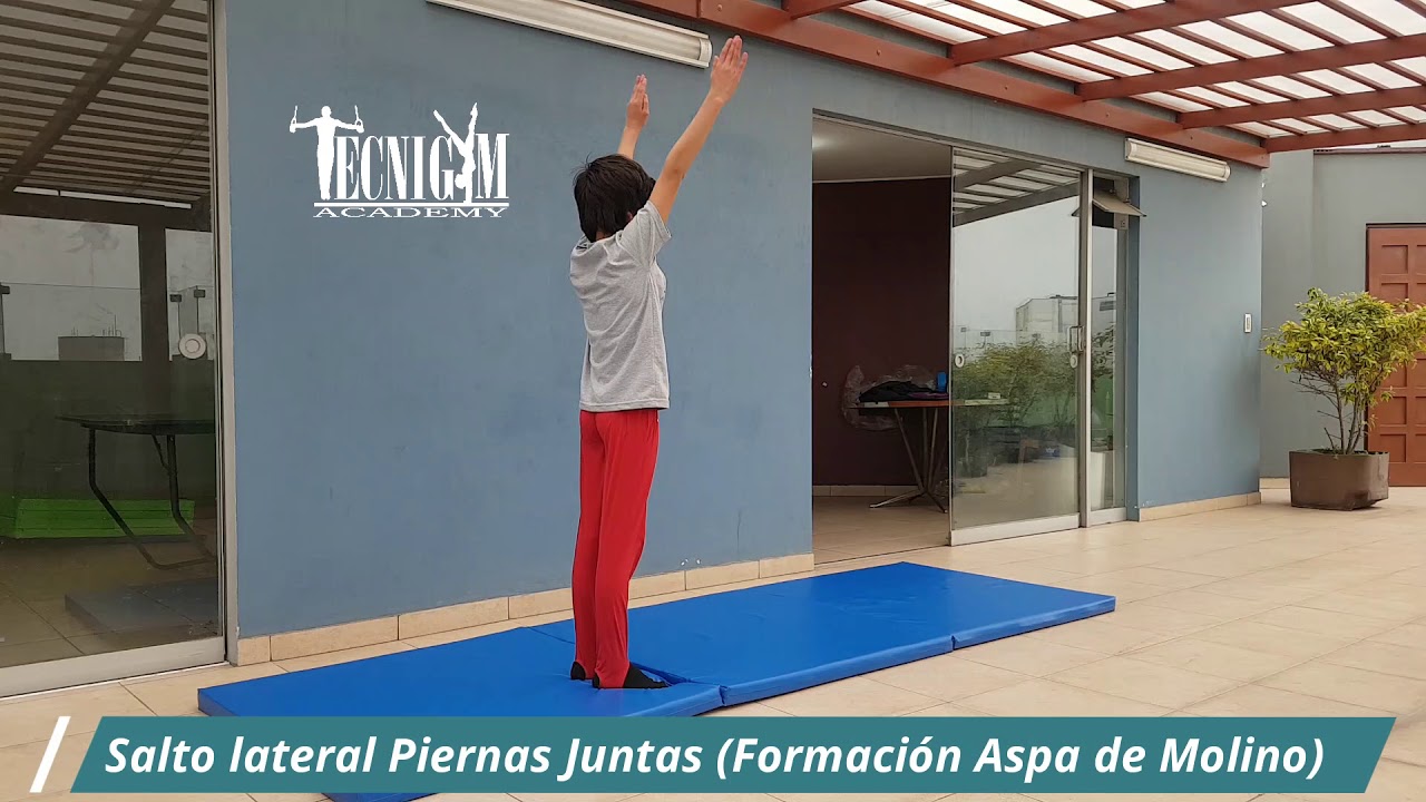 53 Salto lateral Piernas Juntas Formación - YouTube