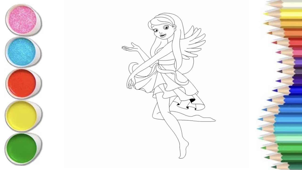 Vẽ công chúa xinh đẹp và tô màu - How to draw and color a princess ...