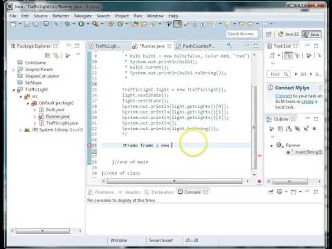 Traffic Light - Part 6 (JFrame) - YouTube