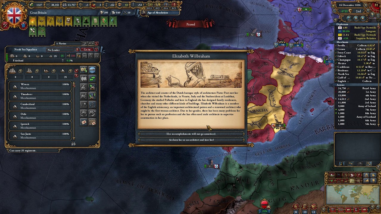 EU4 RULE BRITANNIA: NEW EVENTS - Elizabeth Wilbraham - YouTube