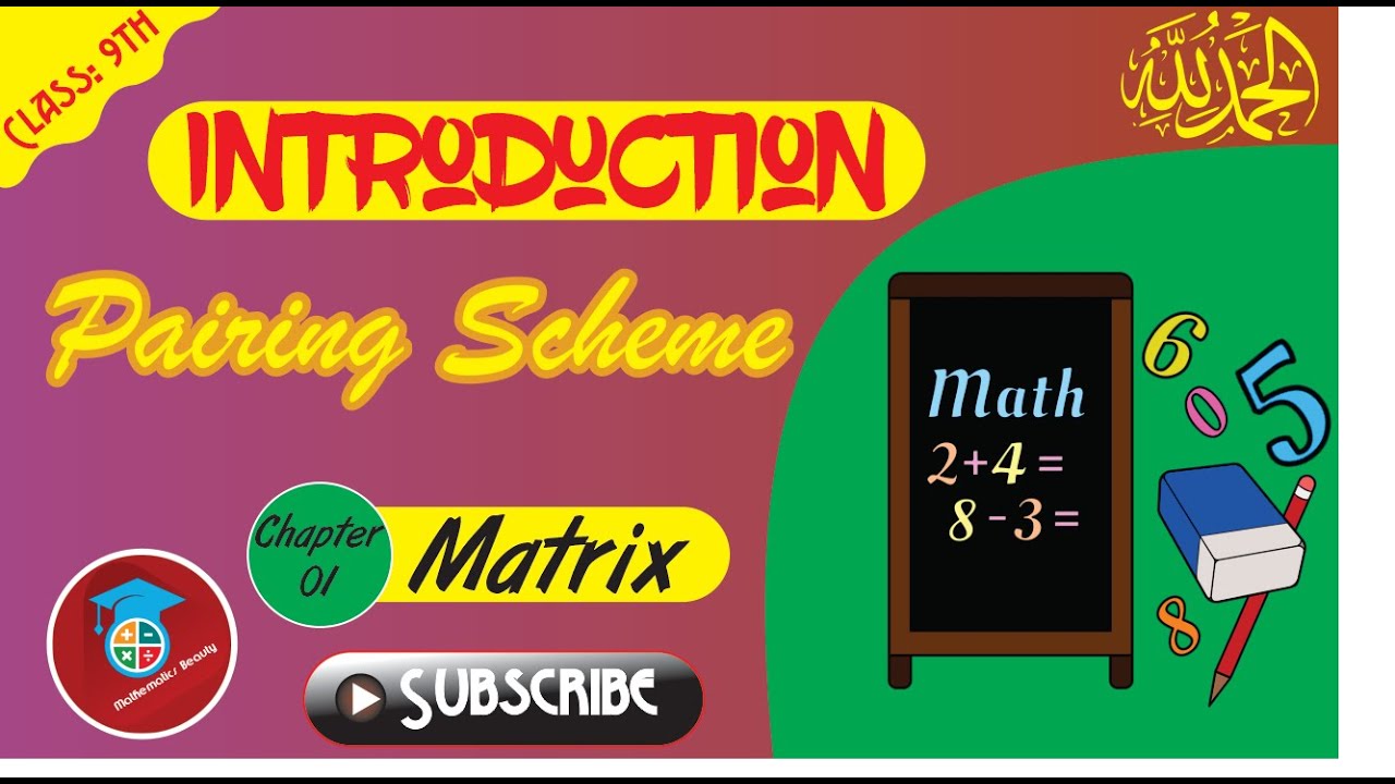 Mathematics Class 9th Pairing Scheme, Unit # 01 - YouTube