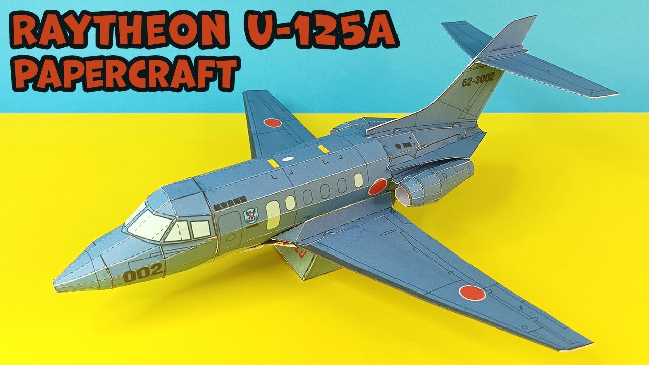 AMAZING Raytheon U-125A PAPER MODEL- PAPERCRAFT | Papercraft Airplane ...