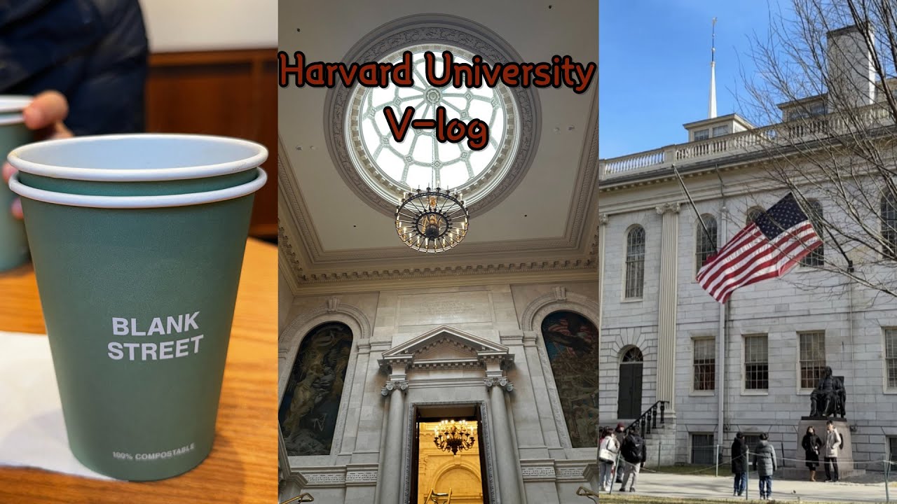 미국 유학생 부부 브이로그 V-log (하버드 대학교 Harvard University, 도서관 & 북스토어 구경, 부추전 부쳐 ...