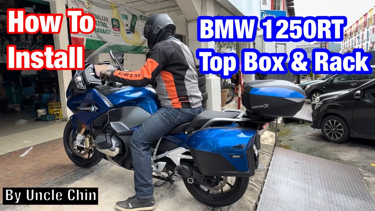 BMW 1250RT Touring Bike How to install Top box & Rack . - YouTube