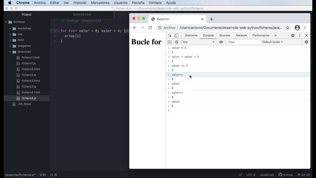 Javascript - explicación del bucle for - YouTube