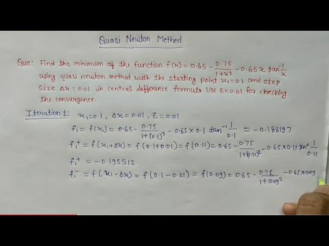 Quasi Newton Method/Optimization technique/Operation research - YouTube