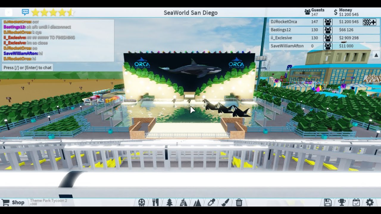 SeaWorld San Diego Tour (Theme Park Tycoon 2 Roblox) - YouTube