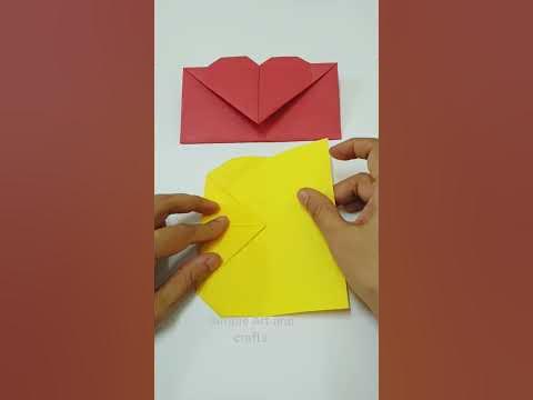 Heart Paper Envelope, Origami Envelope, #shorts - YouTube