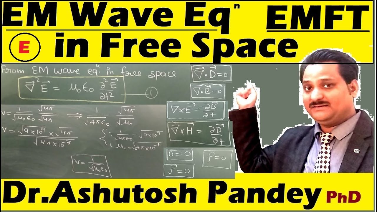 EM wave Equation in free space, Maxwell's eq in free space, derivation ...