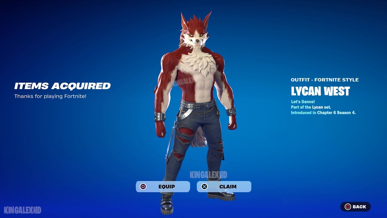 How To Get Lycan West Skin for FREE In Fortnite! (Unlocked LEGO Lycan ...