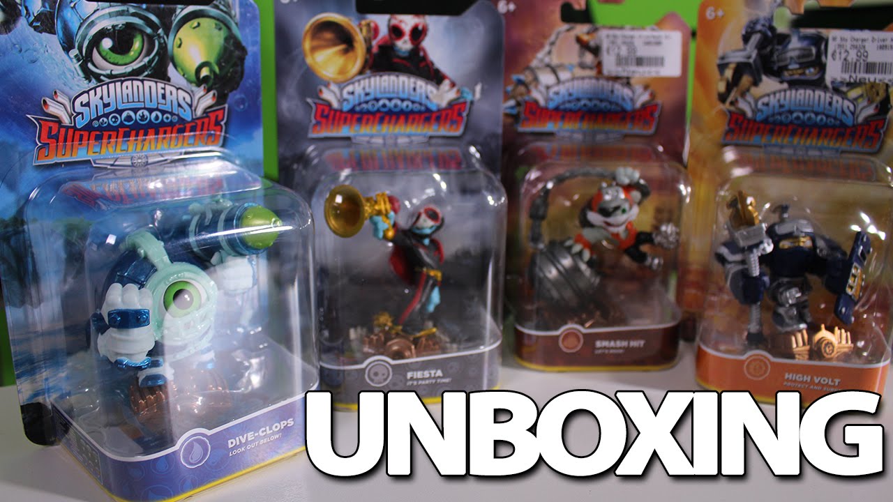 SKYLANDERS SUPERCHARGERS - HIGH VOLT | SMASH HIT | FIESTA | DIVE CLOPS ...