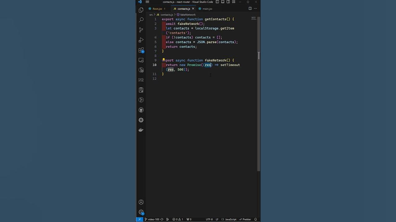 Create Fake Network In Order To Create Fake Api Calls In React Router V6 React18 Youtube